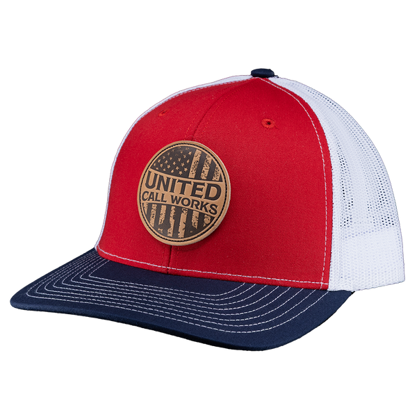 Red/White/Blue Richardson 112 – Leather Merica Patch – United Call Works